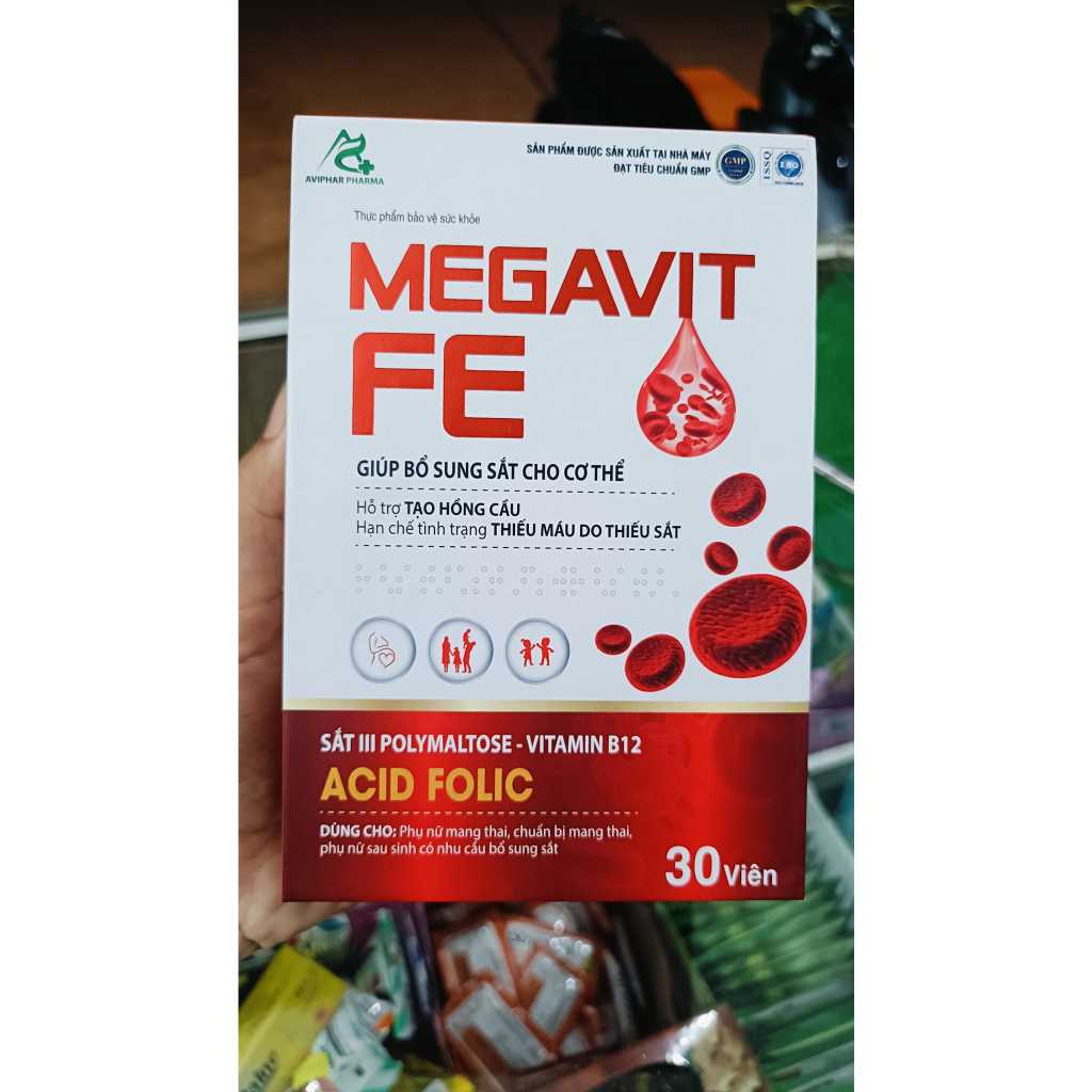 Sắt Megavit Fe hộp 30 viên-( KHÔNG LO BỊ NÓNG, TÁO) | Shopee Việt Nam