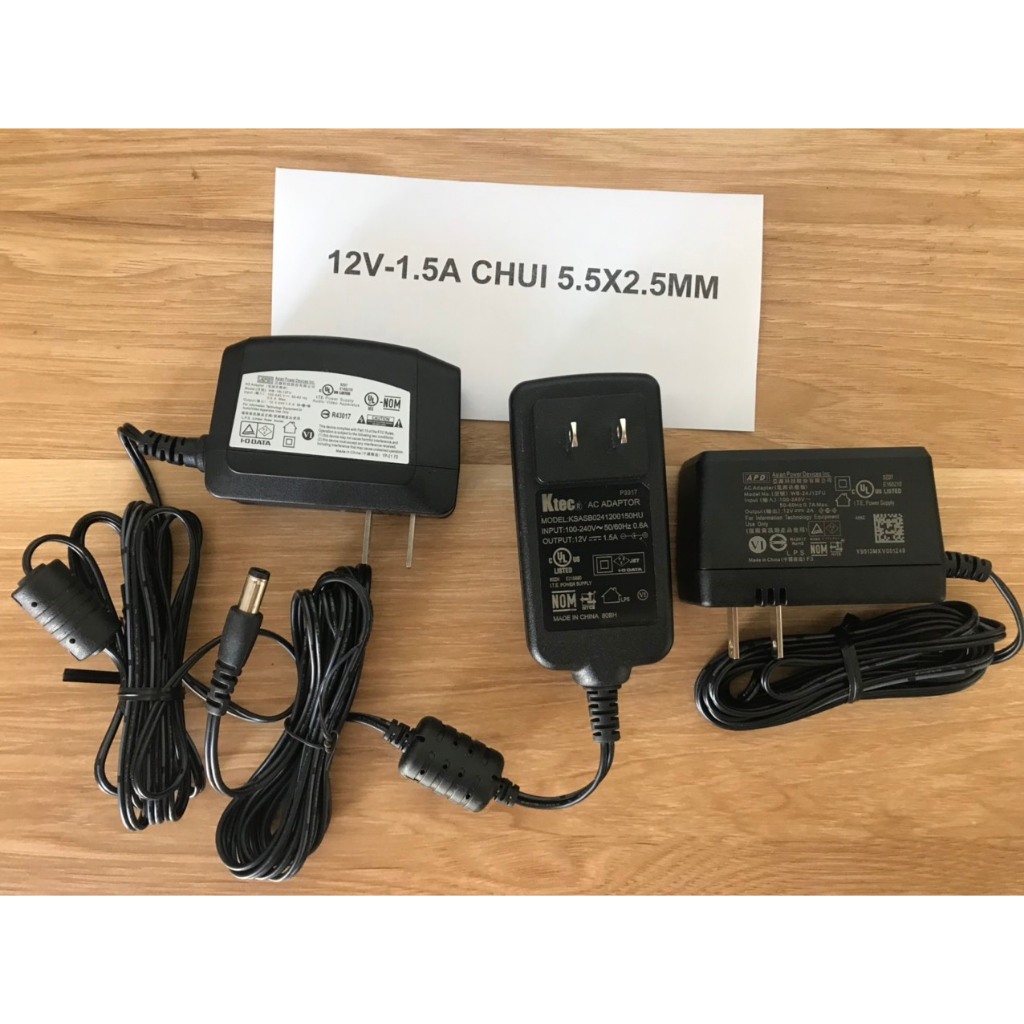 Nguồn Adapter 12v 1.5a APD, Ktec, Honor loại tốt jack 5.5x2.5mm dùng ...