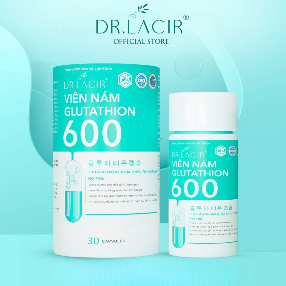 Viên uống trắng da ngừa nám DR.LACIR Glutathione 600 hộp 30 viên - bao bì mới DR22 | Shopee Việt Nam