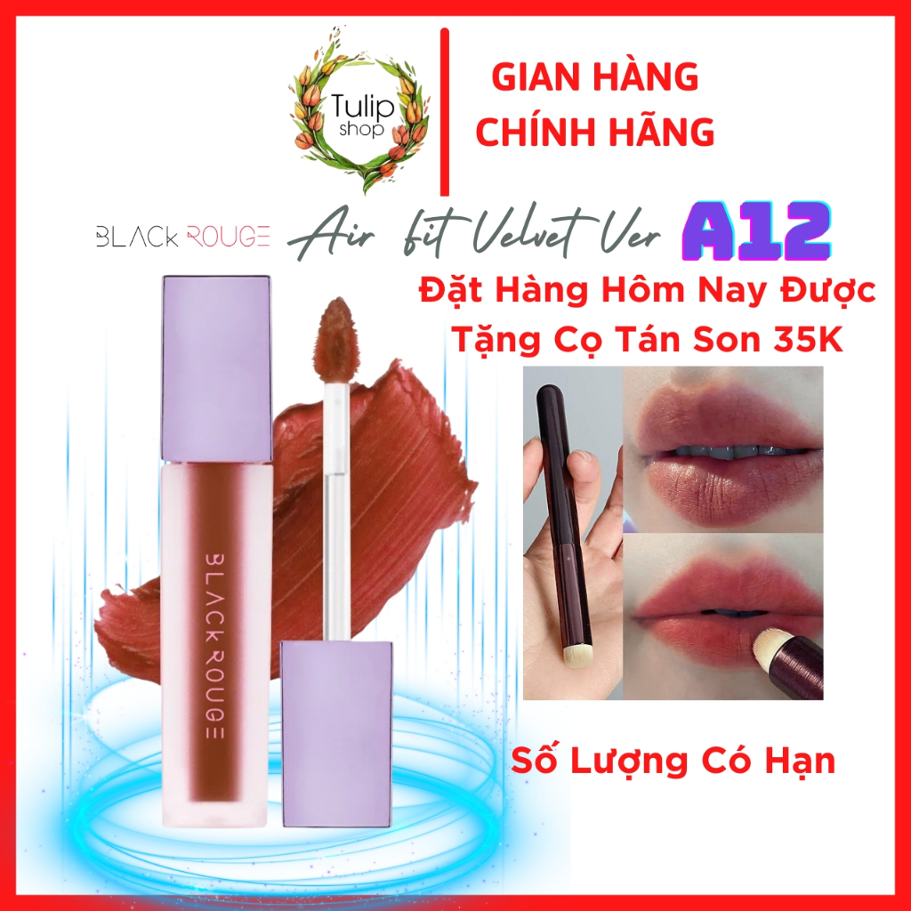 Son Kem Black Rouge A12 Đỏ Nâu, Son Lên Môi Sẽ Nhẹ Mịn Giữ Ẩm Tốt Và Độ Bám Màu Cao | Shopee ...