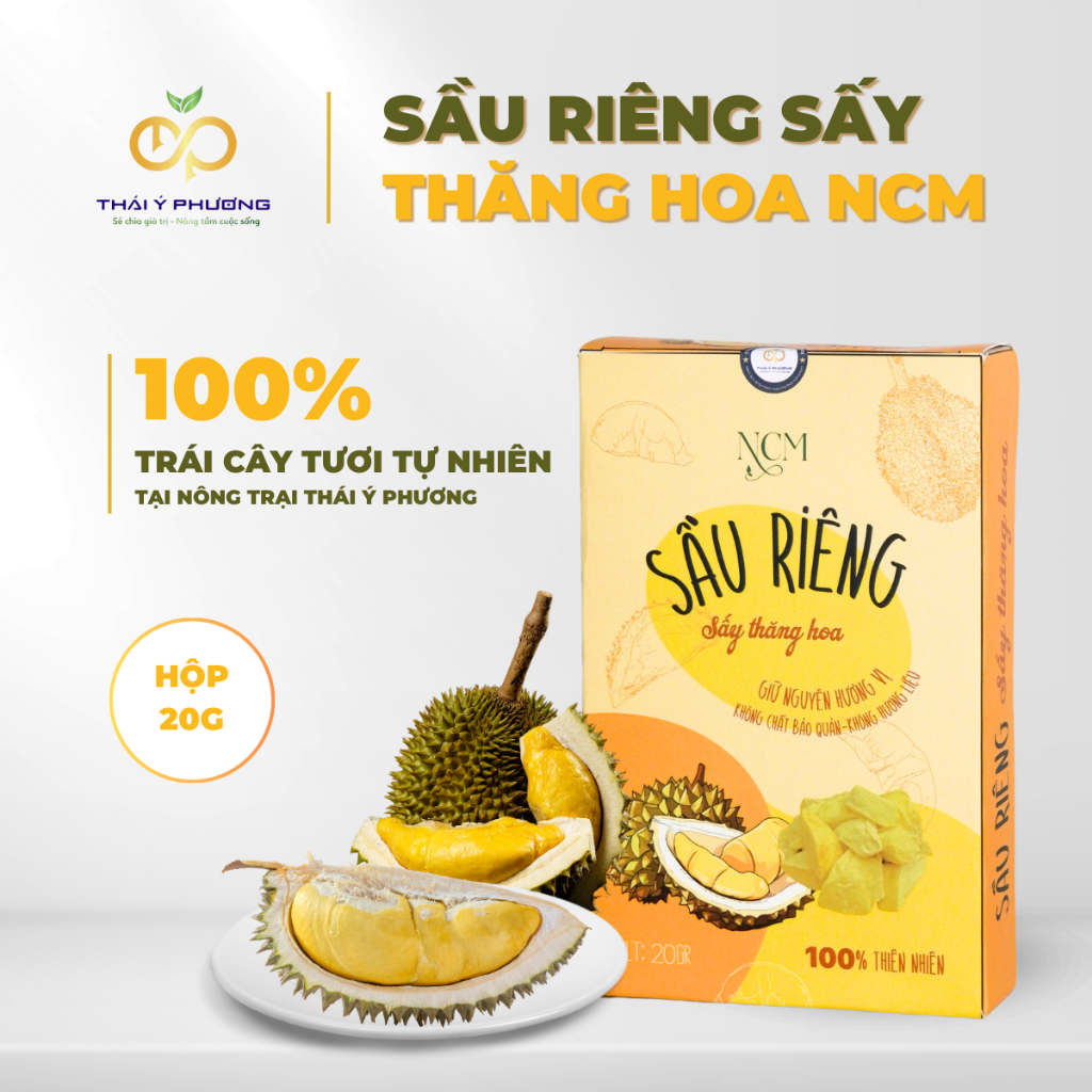 Sầu riêng sấy, hoa quả sấy, trái cây sấy thăng hoa NCM - NW 20gram ...