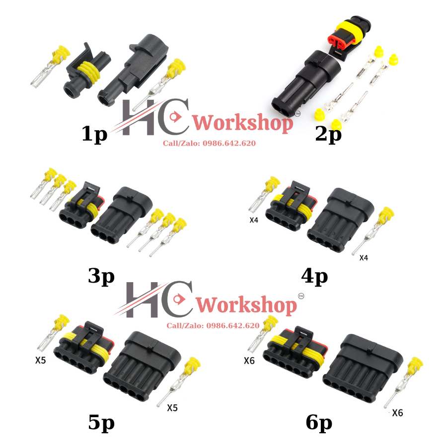 Giắc chống nước cao cấp 1p 2p 3p 4p 5p 6p | Shopee Việt Nam