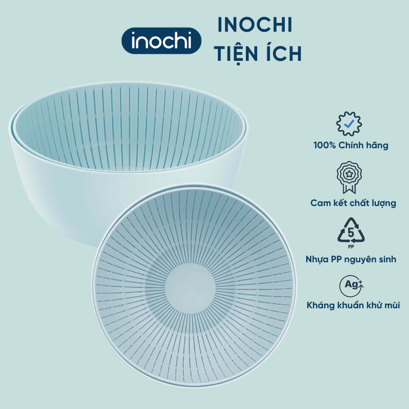 Bộ thau rổ đa năng 23cm Inochi (tiêu chuẩn Nhật Bản) | Shopee Việt Nam