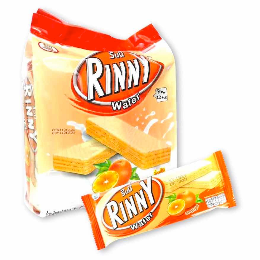 Bánh Xốp Kem Thái Lan Rinny Vị Cam Orange Wafer (Túi 12 gói x 28g ...
