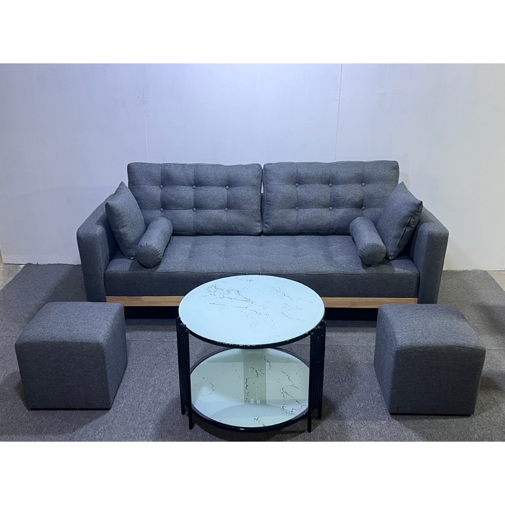 Combo sofa băng 1m90 đặt phòng khách ( tặng kèm 4 gối ôm) - bảo hành 12 ...