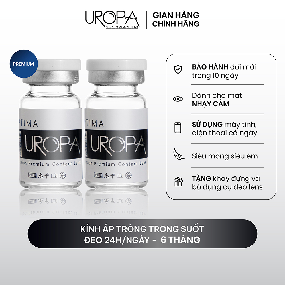 Lens cận trong suốt hsd 6 tháng UROPA chống tia UV cho mắt nhạy cảm ...