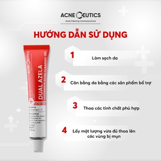 ACNECEUTICS Gel Mụn Dual Azela Moderate Acne Clearing Hỗ Trợ Làm Giảm ...