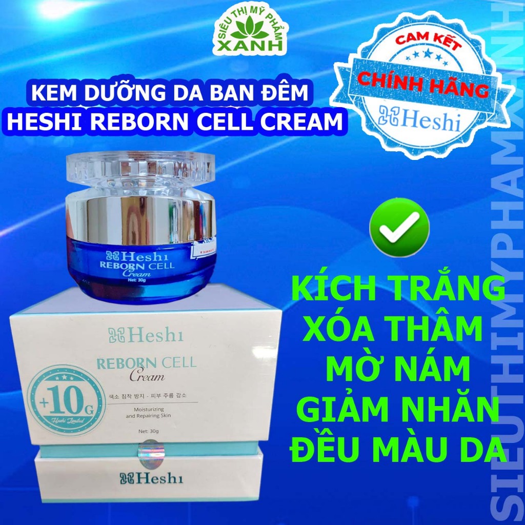 Kem dưỡng trắng da ban đêm Heshi Reborn Cell Cream 40g Dưỡng trắng da ...