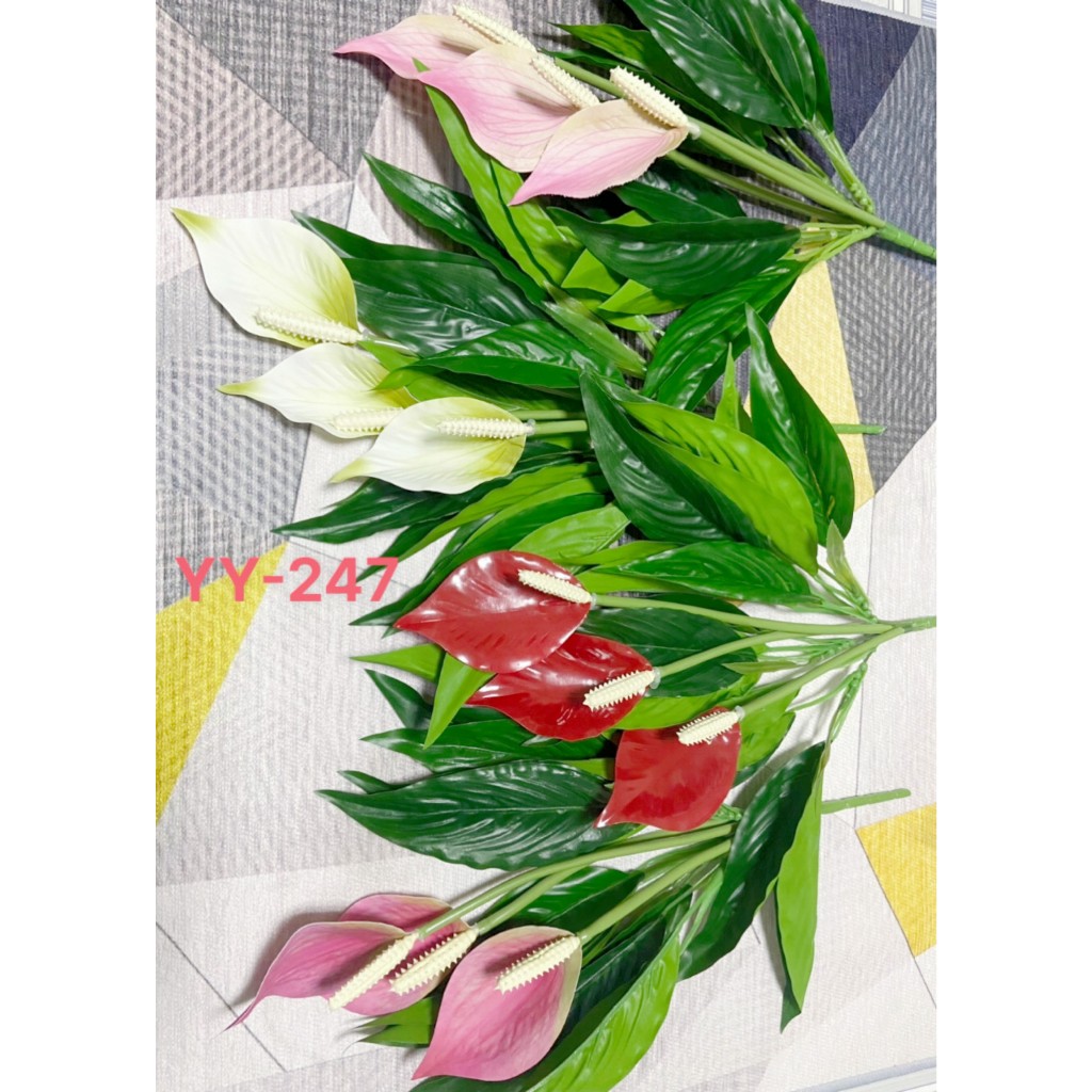 Cây Lan Ý giả - Cây hoa giả trang trí cao 45cm - YY-247 (chưa bao gồm chậu) | Shopee Việt Nam