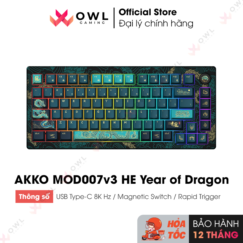 Bàn phím cơ AKKO MOD007S V3 HE Year of Dragon (8K Hz/ AKKO Astrolink ...