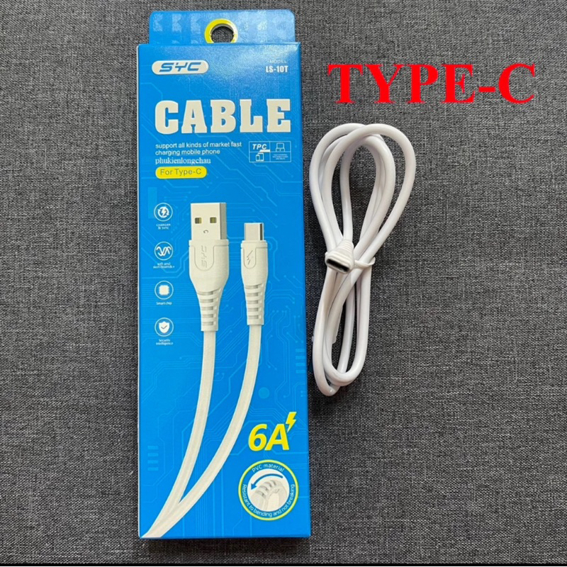 Dây cáp sạc nhanh SYC LS-10 6A dài 1m | Shopee Việt Nam