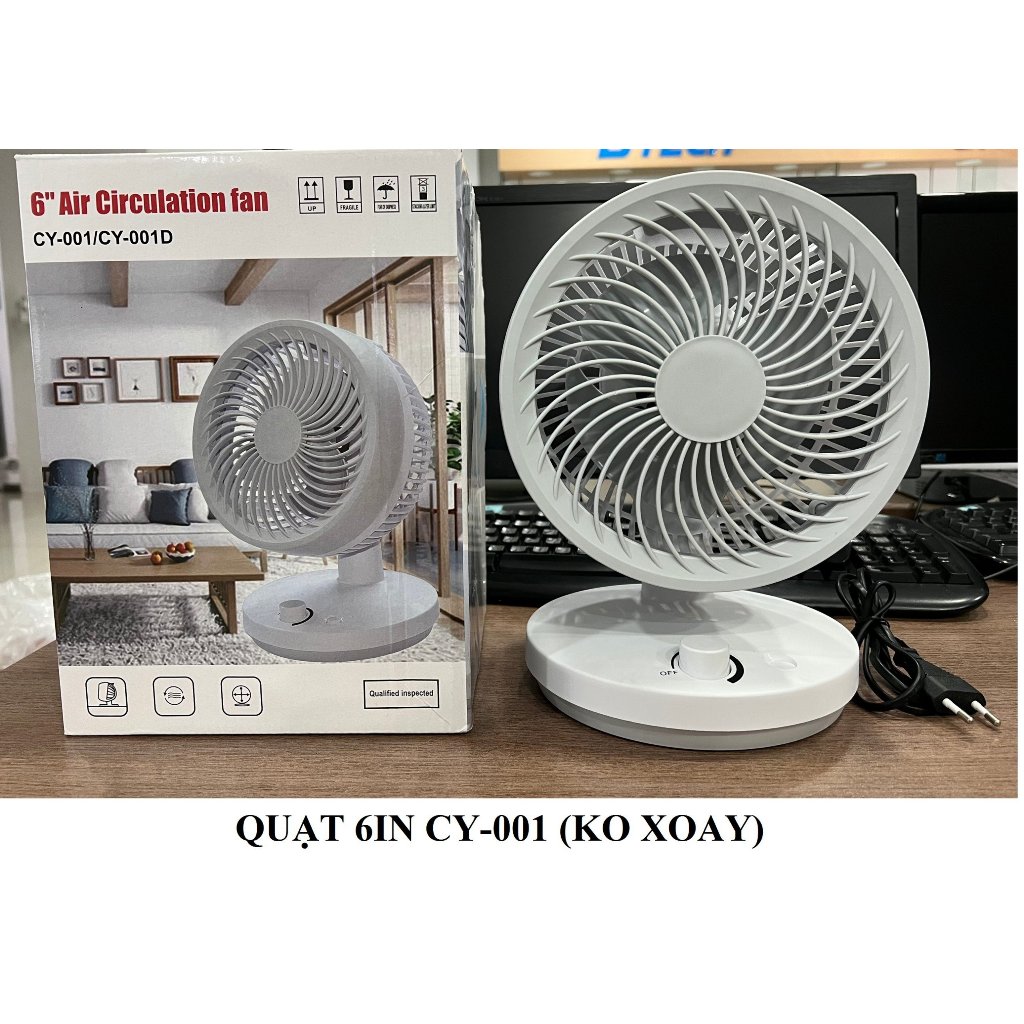 Quạt Để Bàn Cắm Điện CY-001 Phân Loại Có Xoay và Không Xoay | Shopee ...