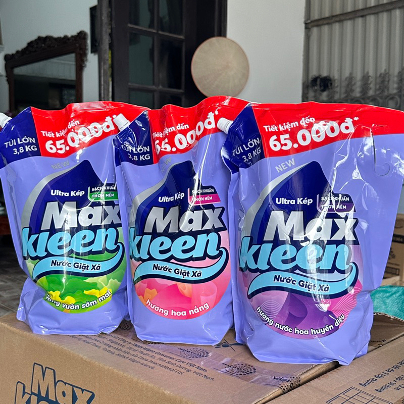 Nước giặt Max Kleen 3.8kg ( sẵn 3 mầu ) | Shopee Việt Nam