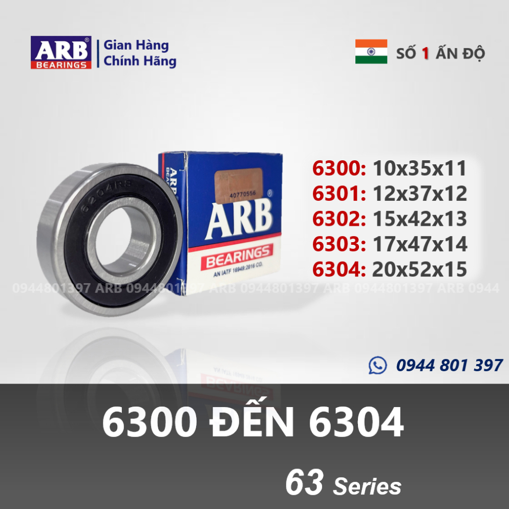 Vòng bi bạc đạn ARB 6300 6301 6302 6303 6304 chính hãng Ấn Độ chất lượng cao l ARB Bearings ...