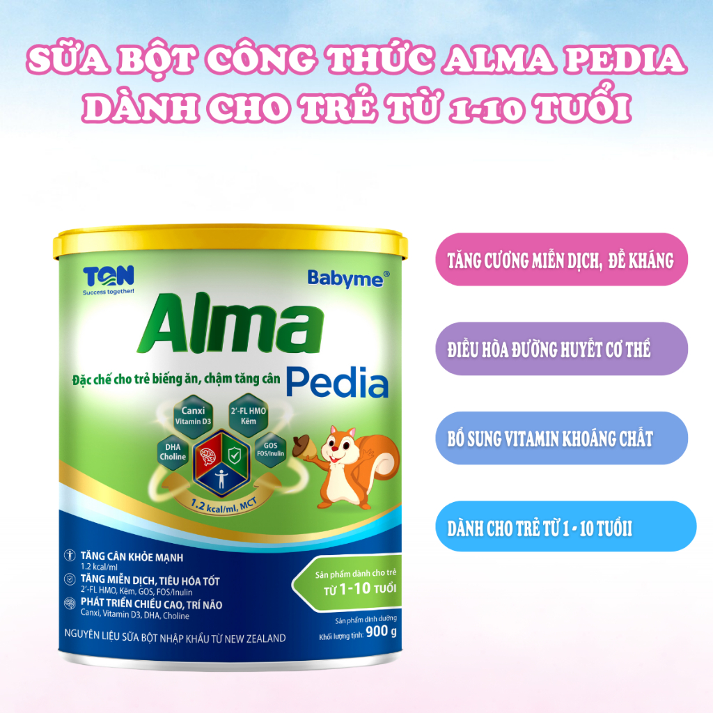 Sữa Bột Công Thức Alma Pedia Giúp Ăn Ngon Miệng Phát Triển Hệ Miễn Dịch ...