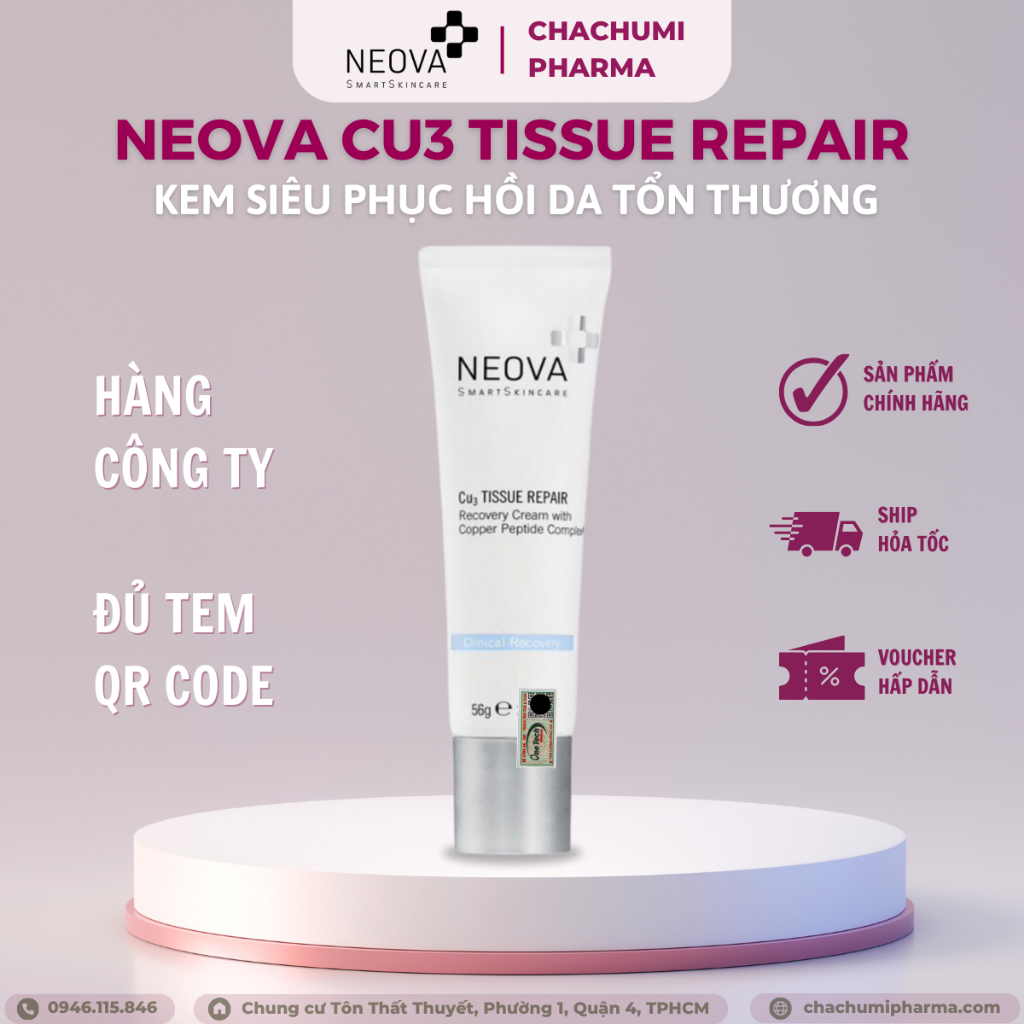Neova Cu3 Tissue Repair Copper Tri-Peptide Kem Siêu Phục Hồi Da Tổn ...