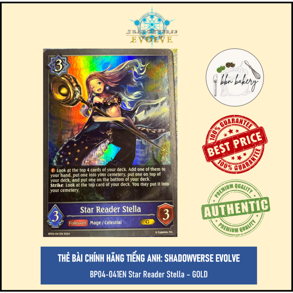 Thẻ Bài Shadowverse Evolve Chính Hãng: BP04-041EN Star Reader Stella ...