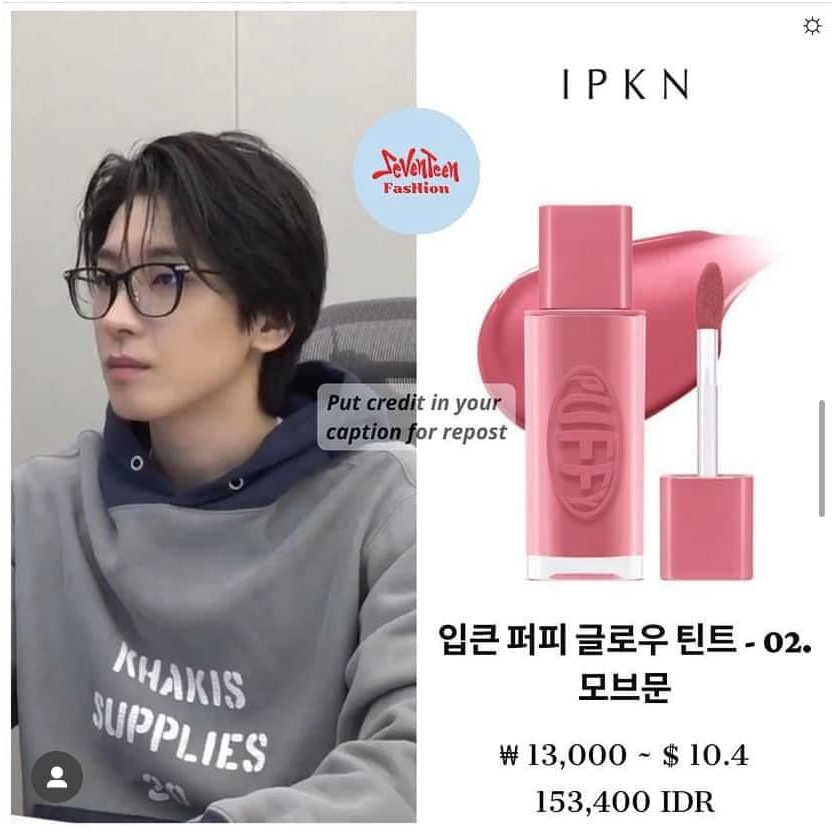 [SẴN MÀU 02 MAUVEMOON] SON HÀN QUỐC IPKN PUFFY GLOW TINT WONWOO SEVENTEEN 17 CHEAP MOMENT 8 MÀU ...
