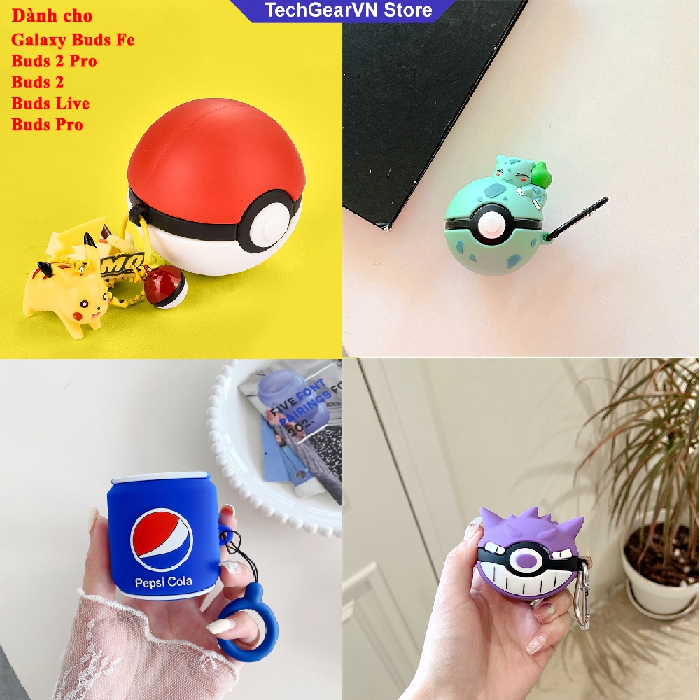 Ốp silicon hoạt hình Pokemon dành cho Samsung Galaxy Buds Fe,Buds 2 Pro ...