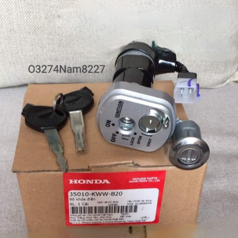 Bộ ổ khóa công tắc điện xe WAVE S110, RS, RSX zin chính hãng | Shopee ...