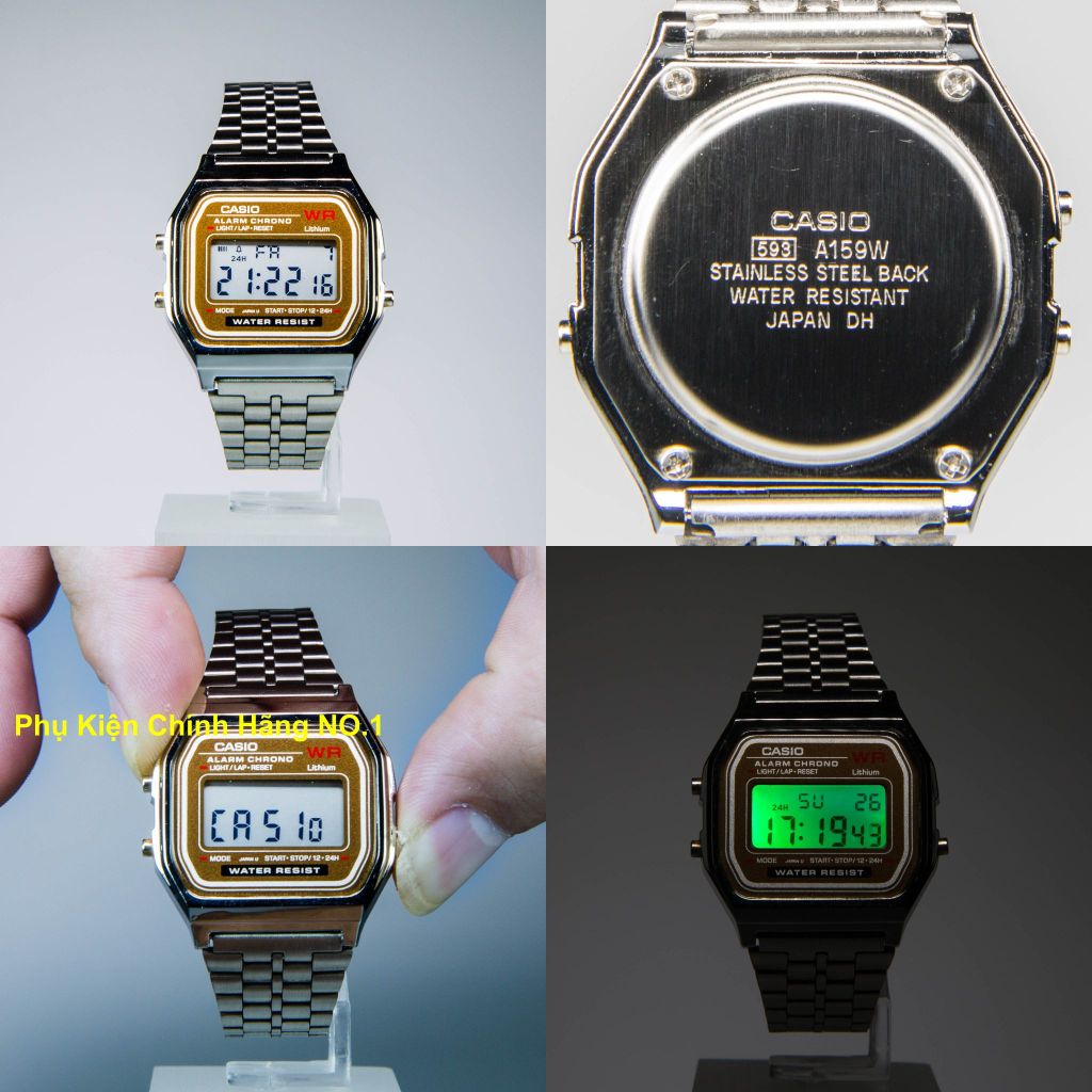 Đồng Hồ Nam Casio A159 Gold .g., Made In Japan, Chống Nước, Siêu Bền ...