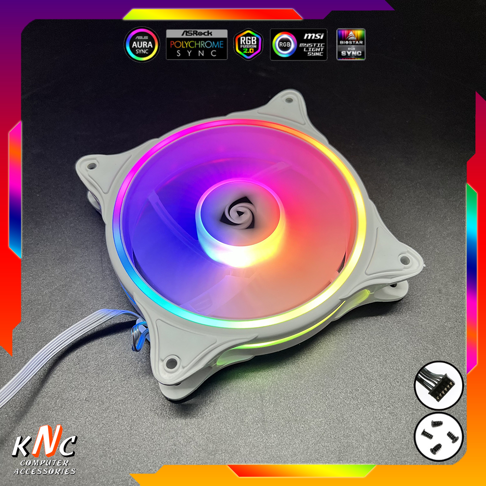 [Thanh Lý] Quạt Tản Nhiệt Fan Led RGB C1 Màu Trắng 12cm Đồng Bộ ...
