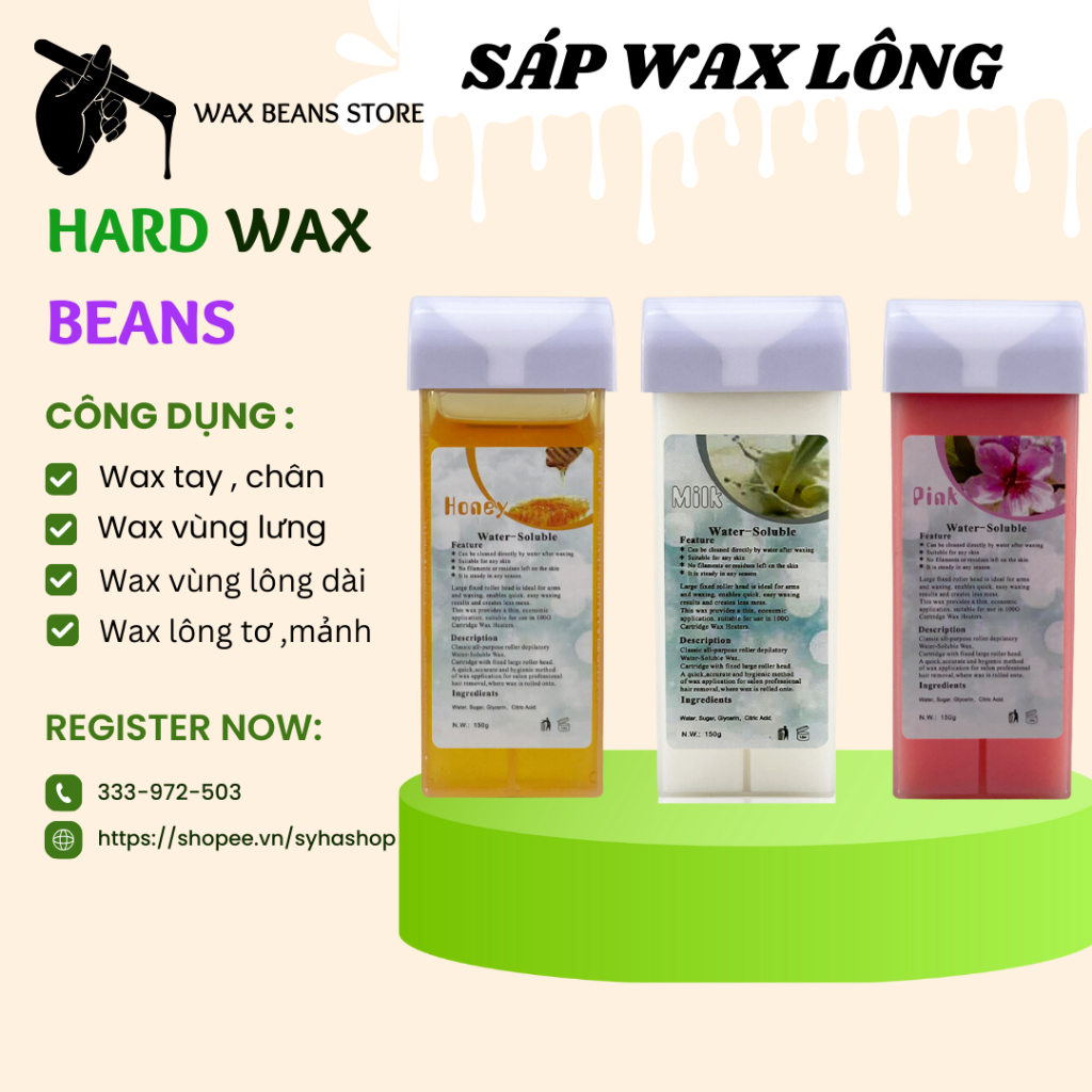 [Tặng giấy wax] Sáp wax lông dạng thanh đầu con lăn-Phân loại màu ...