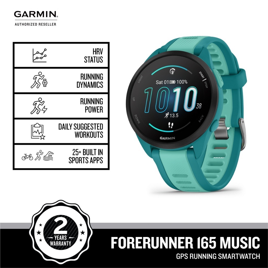 Đồng hồ thông minh chạy bộ Garmin Forerunner® 165 Music_Mới, hàng chính ...