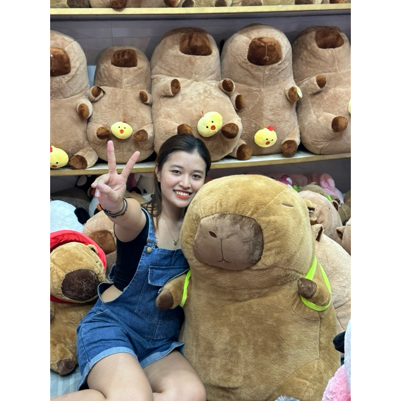 Gấu Bông Capybara khổng lồ kích thước 90cm, capybara siêu to HÀNG CÓ ...