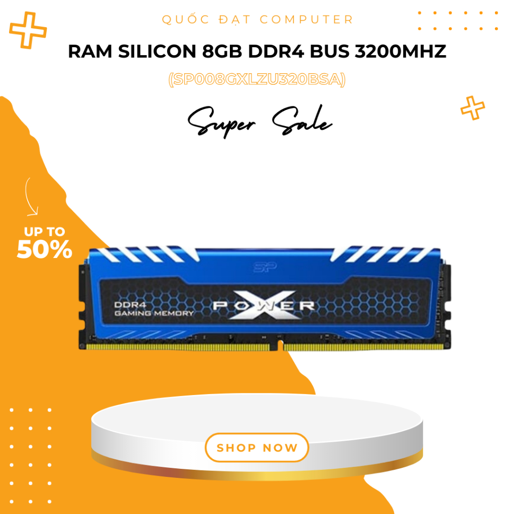 Ram máy tính Silicon 8GB DDR4 bus 3200Mhz (SP008GXLZU320BSA) | Shopee ...