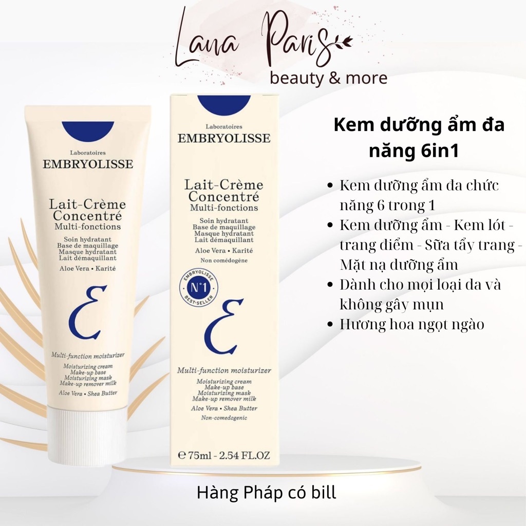Kem dưỡng ẩm Embryolisse giúp phục hồi da Lait Crème Concentré Tuýp ...