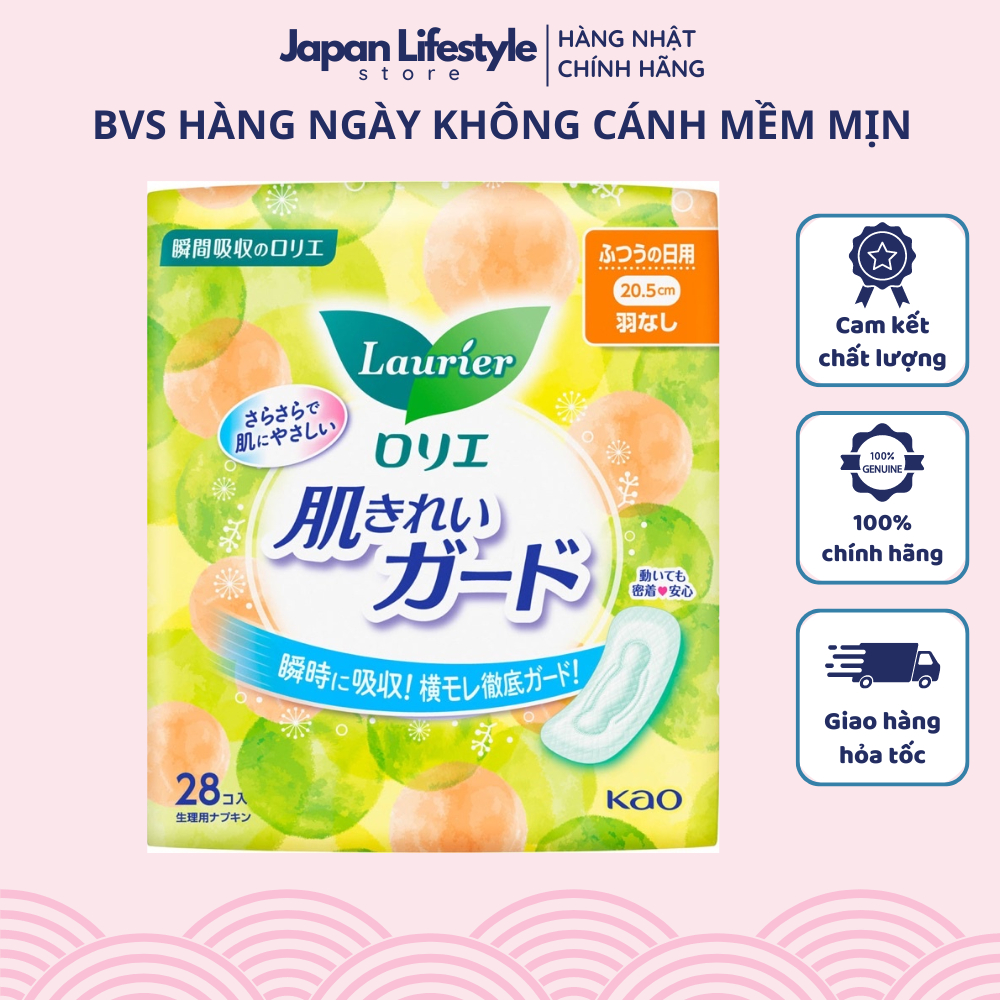 Băng Vệ Sinh Hàng Ngày LAURIER Có Cánh Nội Địa Nhật Bản BVS 20,5cm ...