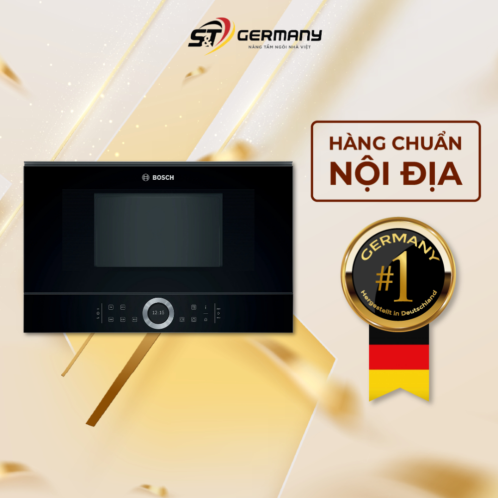 Lò vi sóng BOSCH BFL634GB1 lắp âm tủ Nội Địa Đức, Lò vi sóng cao cấp khoang chứa lớn 21L tiện ...