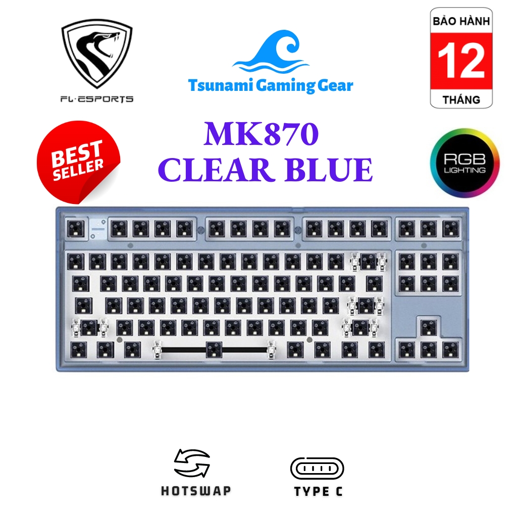 Kit phím cơ FL-Esports MK870/ RGB/ Hotswap/ 1 Mode - USB Type C - Chính hãng | Shopee Việt Nam