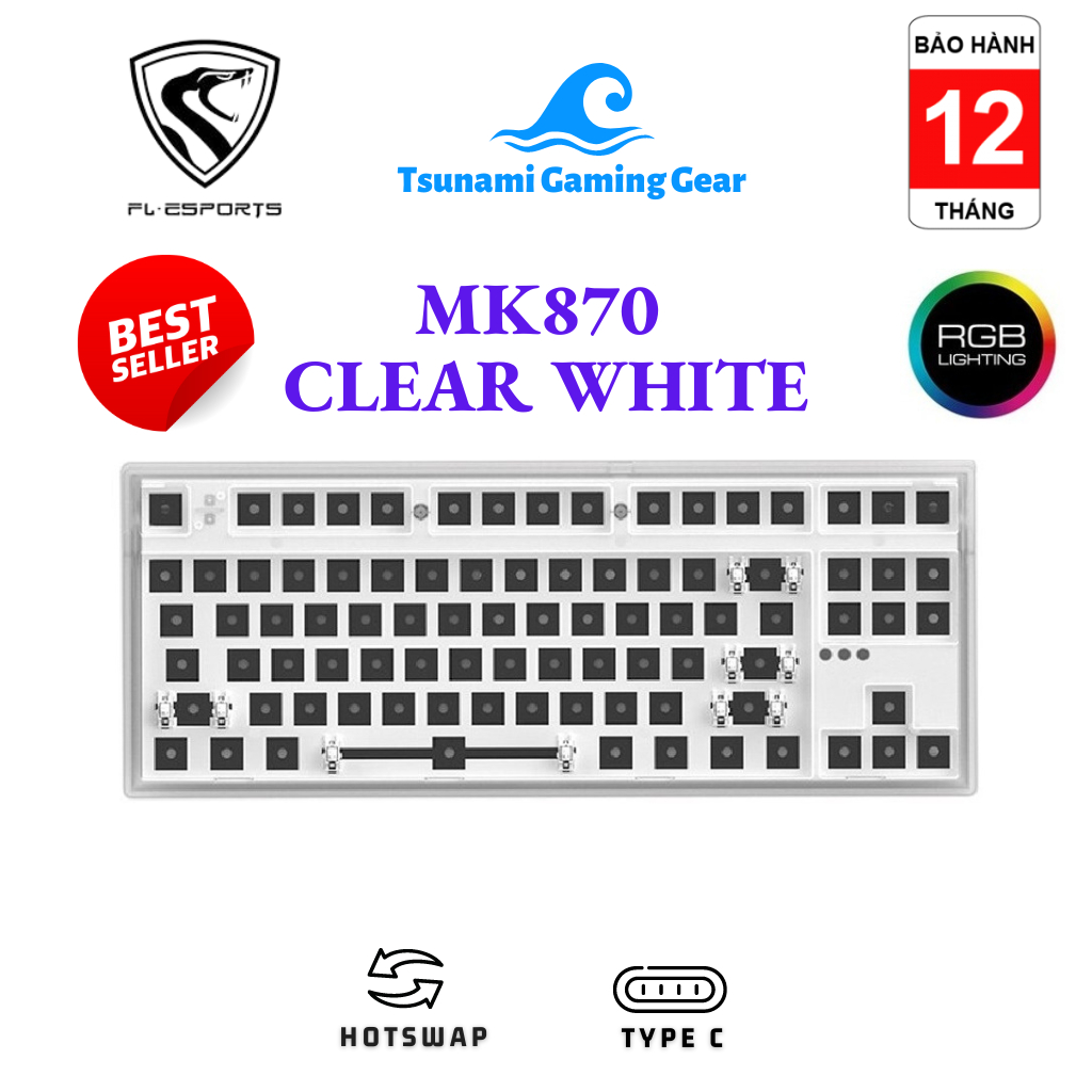 Kit phím cơ FL-Esports MK870/ RGB/ Hotswap/ 1 Mode - USB Type C - Chính hãng | Shopee Việt Nam