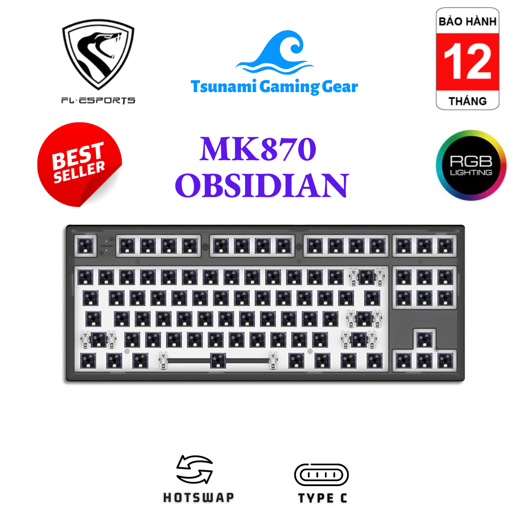 Kit phím cơ FL-Esports MK870/ RGB/ Hotswap/ 1 Mode - USB Type C - Chính hãng | Shopee Việt Nam