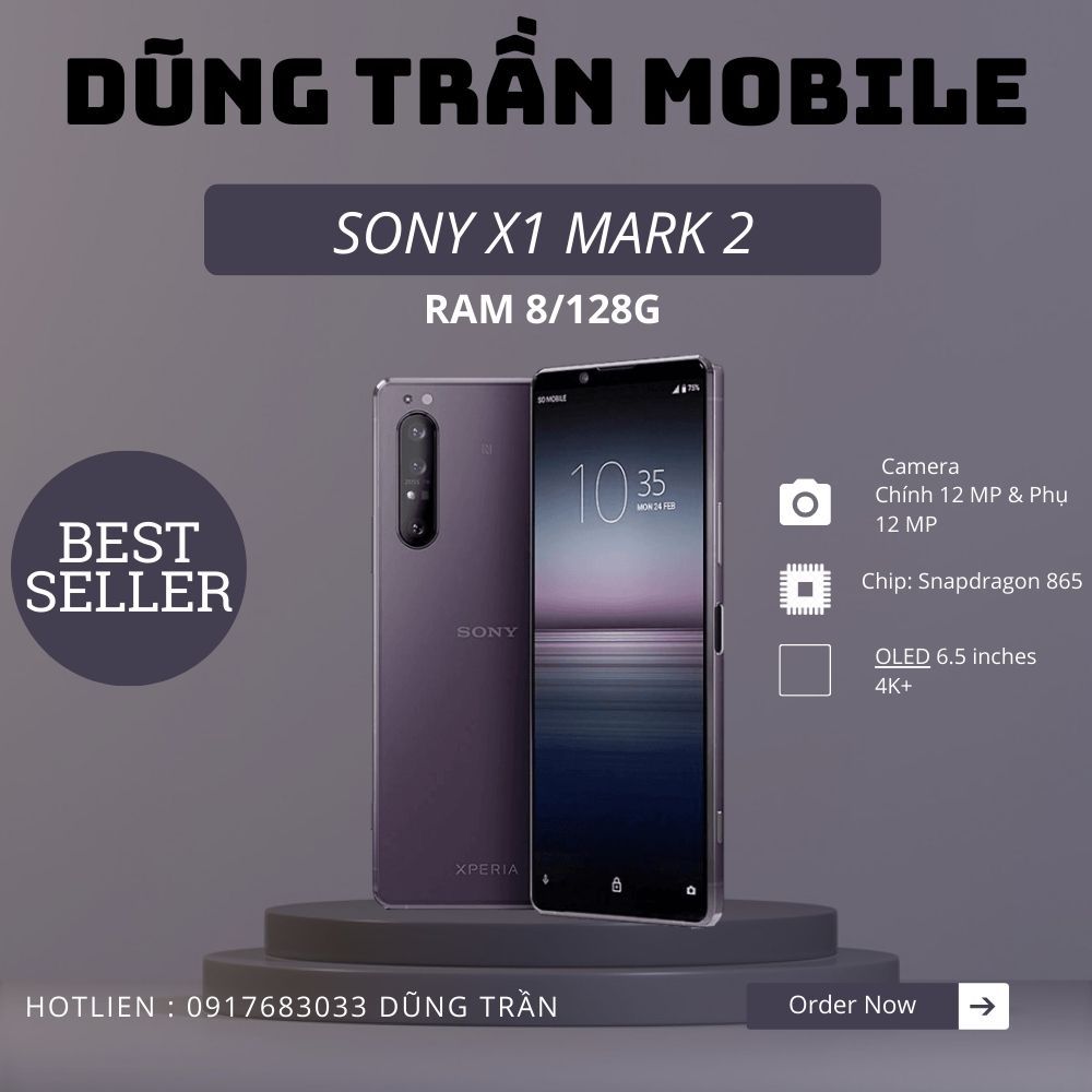 Điện thoại Sony X1 Mark 2 Nhật 1 sim RAM 8/128gb MÁY ĐẸP NGUYÊN ZIN ...