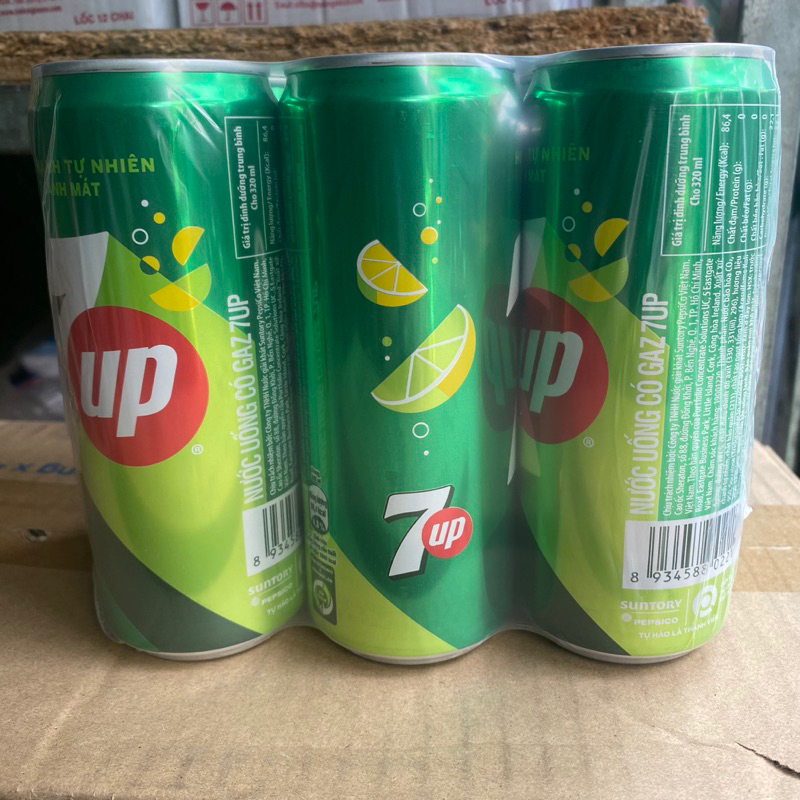 Lốc 6 Lon Nước Ngọt 7Up Lon 320ml | Shopee Việt Nam