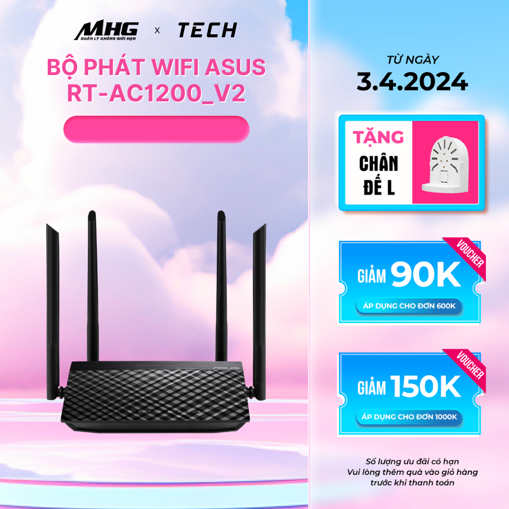 Router Wifi băng tần kép ASUS RT-AC1200 V2 Bảo Hành 12 Tháng | Shopee ...