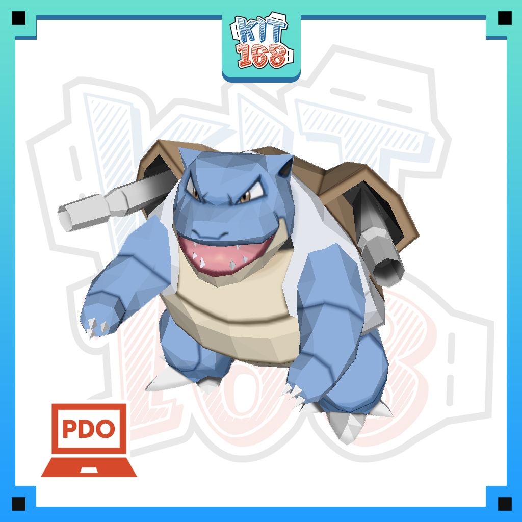 Mô hình giấy Anime Game Pokemon Blastoise | Shopee Việt Nam