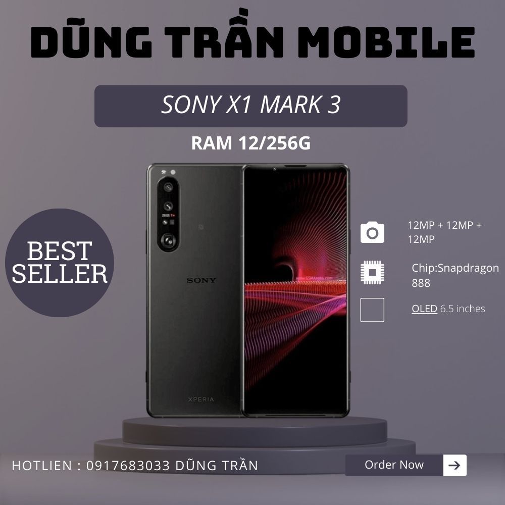 điện thoại sony x1 mark 3 máy đẹp nguyên zin 1 sim ram 12/256 | Shopee ...