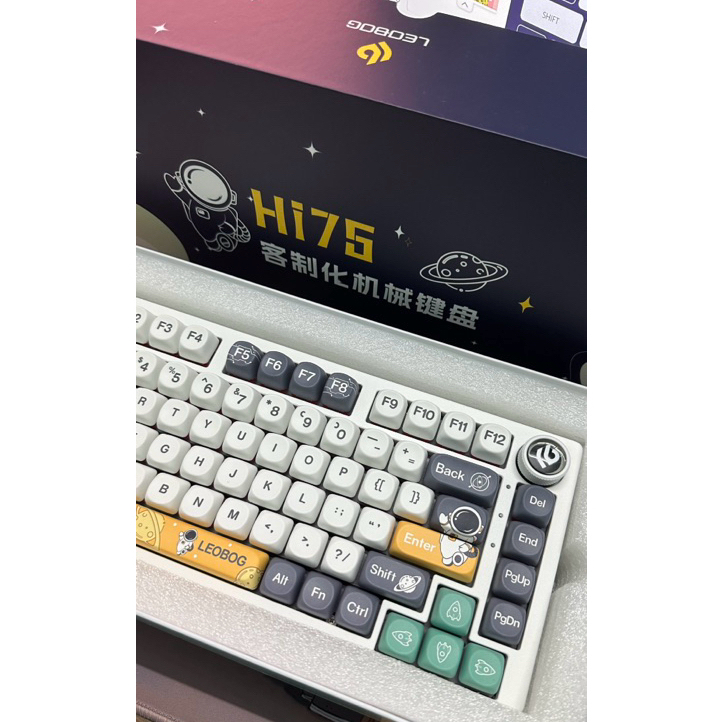 Bộ nút bàn phím cơ - Keycap bóc phím Hi75 phi hành gia Astronaut 75% ...
