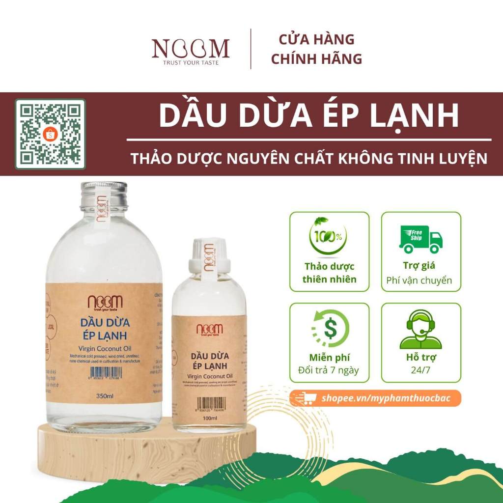 Dầu dừa ép lạnh Noom nguyên chất từ thiên nhiên - Virgin Coconut Oil ...