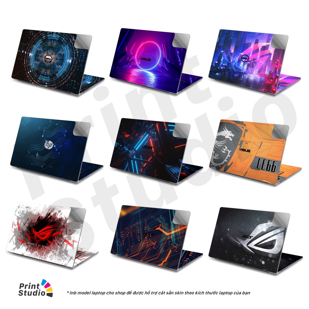 Skin Laptop 25 Mẫu Gaming - Miếng Dán Laptop có cho Dell, Hp, Asus ...