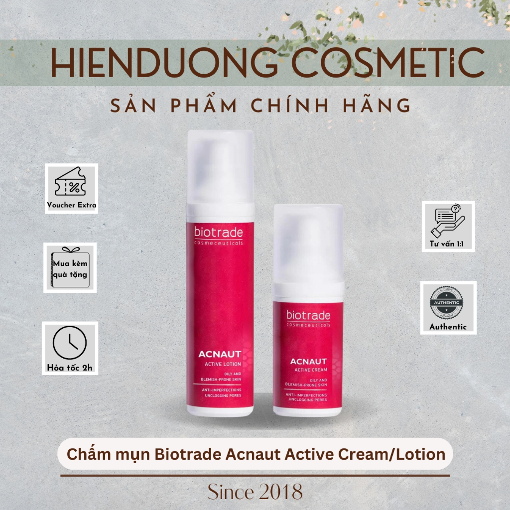 Chấm Mụn Biotrade Acnaut Active Cream/ Biotrade Acnaut Active Lotion ...