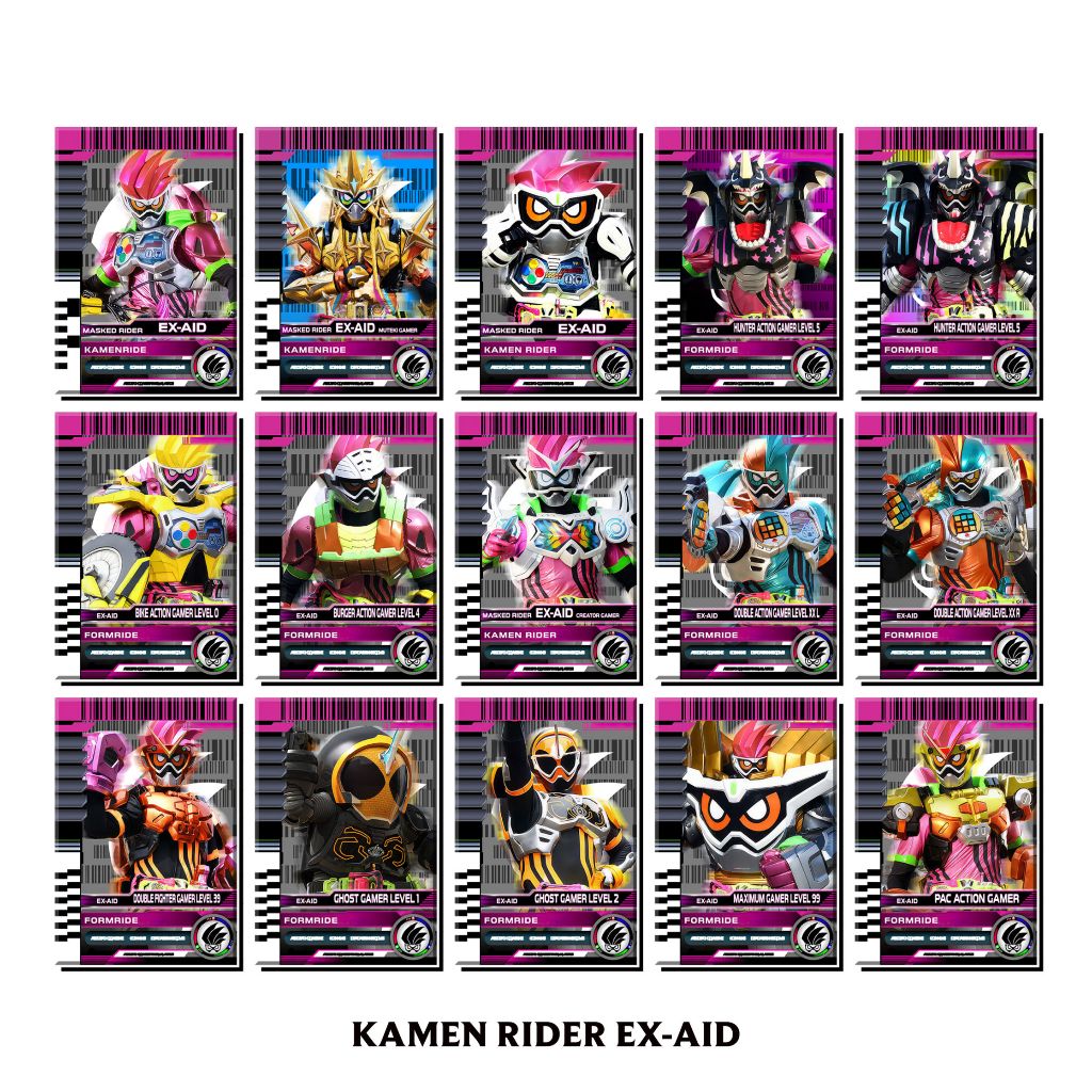[Độc Quyền Phản Quang 7 Màu] Thẻ Bài Kamen Rider Ex-Aid | Shopee Việt Nam