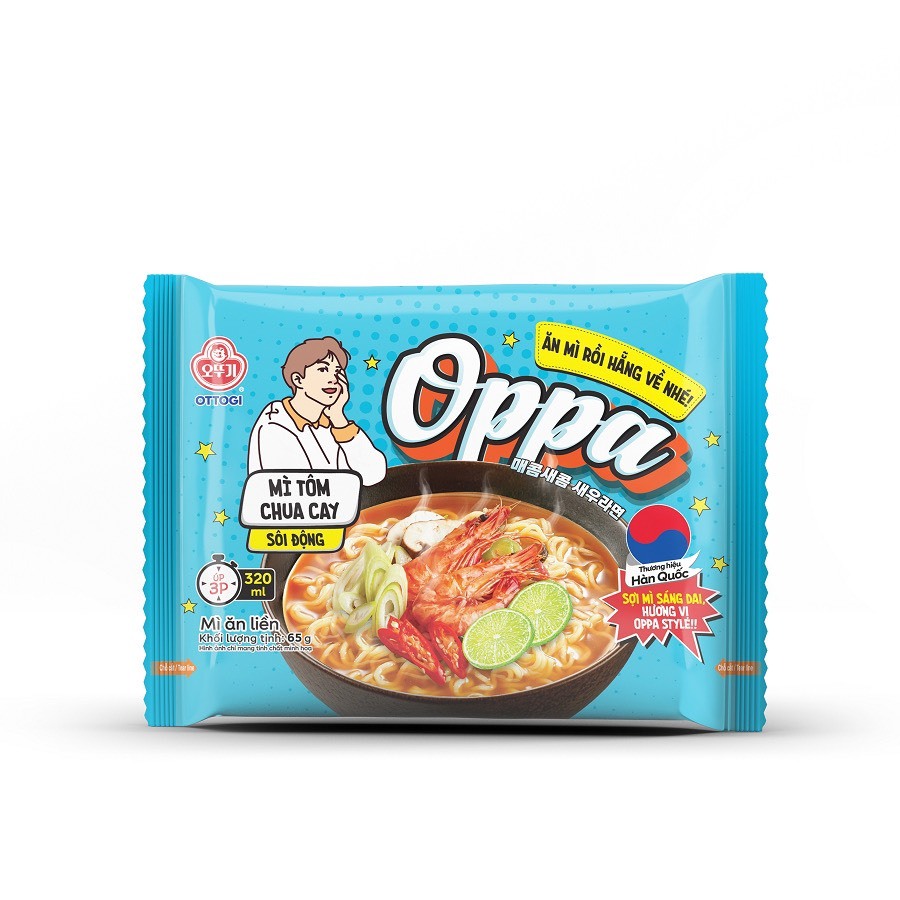 Oppa mì tôm chua cay ăn liền Ottogi 65g | Shopee Việt Nam