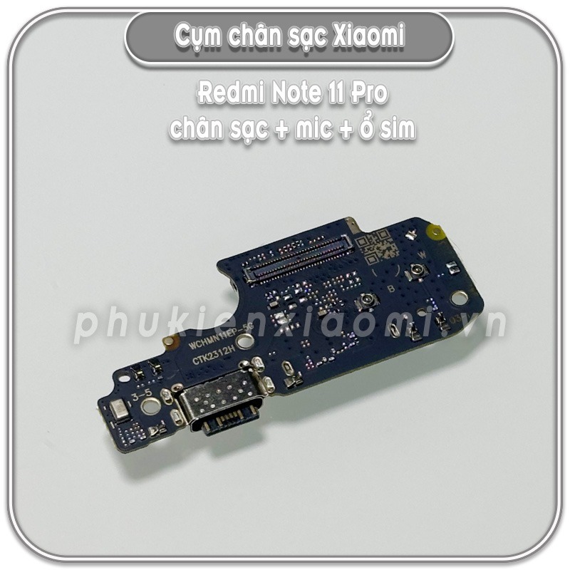 Cụm chân sạc + Mic + Ổ Sim cho Redmi Note 11 Pro 4G - 5G chính hãng VN ...