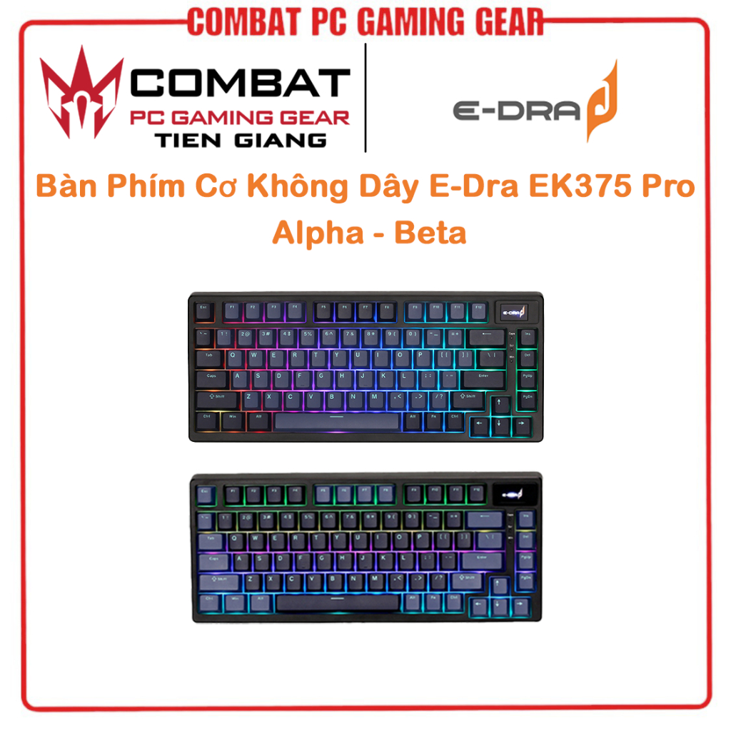 [HOT] Bàn Phím Cơ Không Dây E-Dra EK375 Pro Alpha - Beta Chính Hãng BH ...