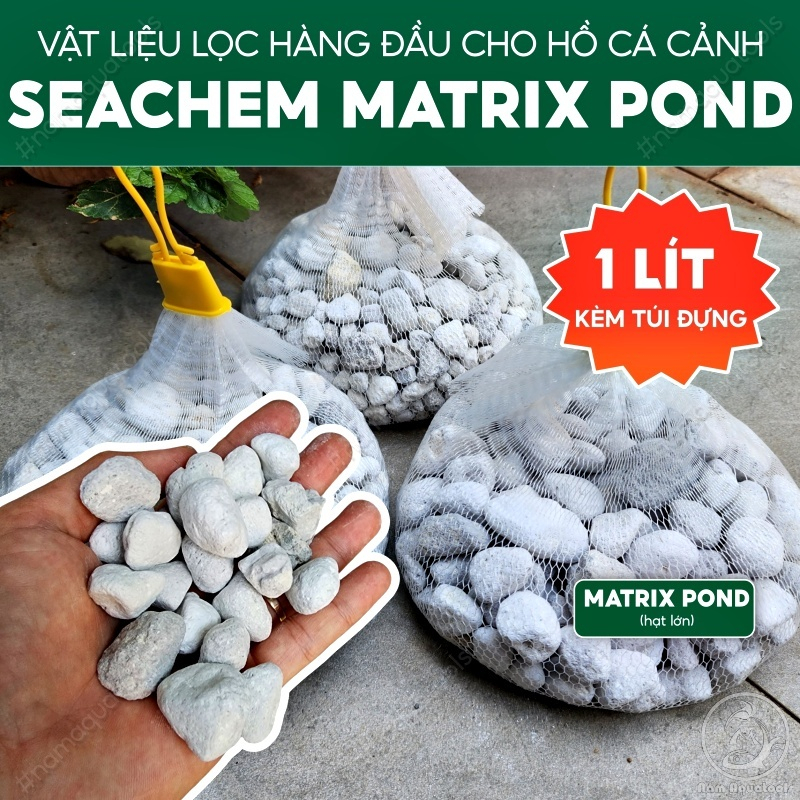 Seachem Matrix Pond 1L – Vật liệu lọc cao cấp xử lý nước cho hồ Koi, hồ cá thuỷ sinh | Shopee ...